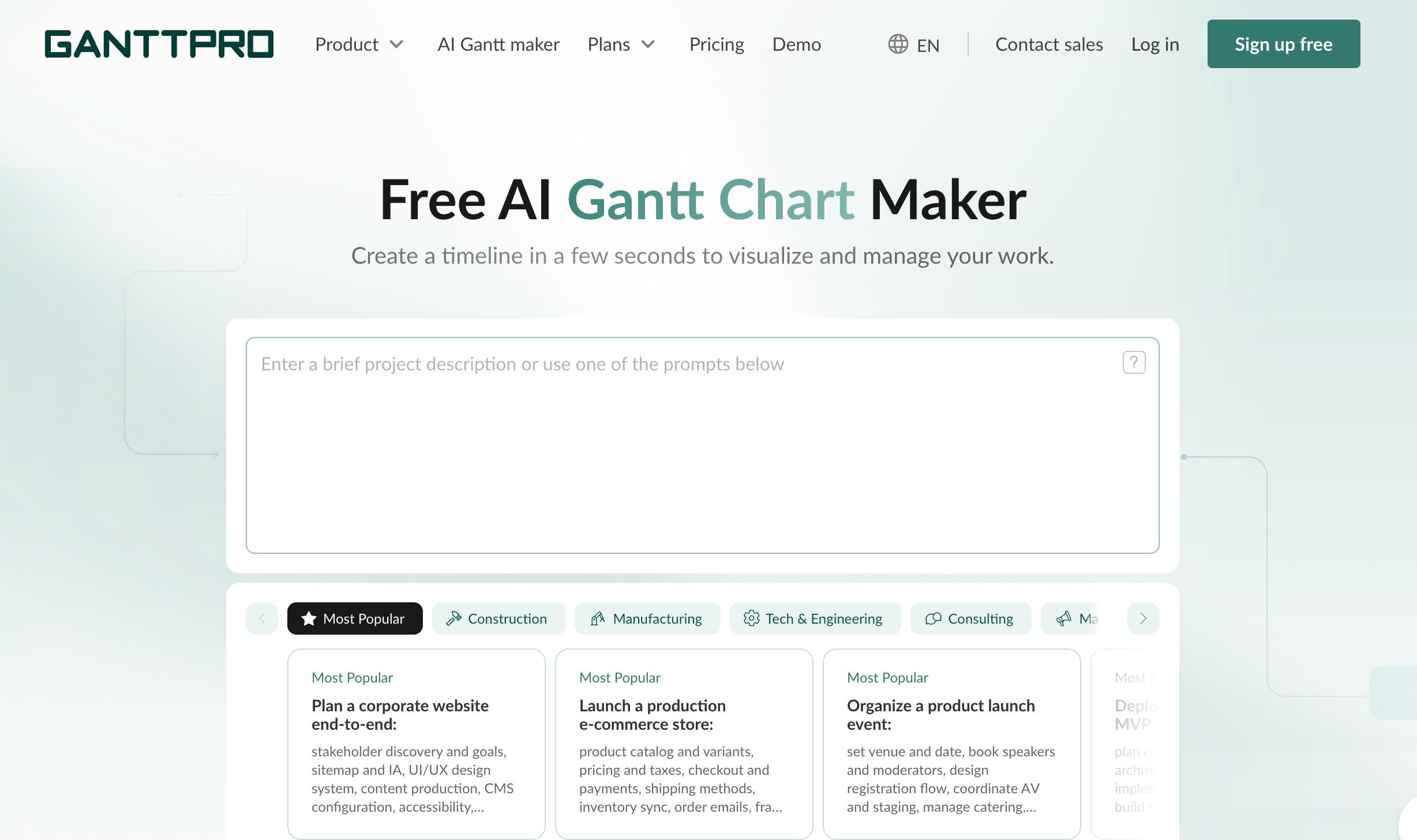 GanttPRO’s AI Gantt chart maker - Generate project plans and Gantt cha ...