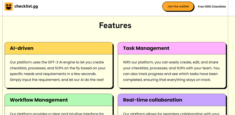 checklist.gg - AI-Powered Checklist Management Tool – ToolPilot